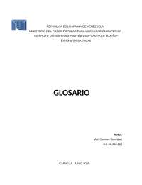 Glosario de terminos - Docsity