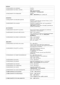 Schema complementi in latino - Docsity