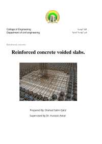 Reinforced concrete voided slabs. | Assignments Civil Engineering - Docsity