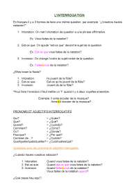 LA INTERROGACION EN FRANCES - Docsity