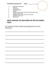 Ejercicio writing para bachillerato | Ejercicios de Inglés | Docsity