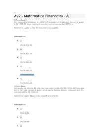 Av2 - Matemática Financeira - Docsity