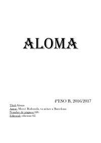 Resum de Aloma (libro) - Docsity