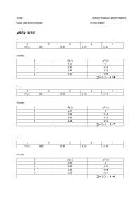 Statistics 1 Worksheet - Docsity