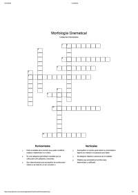 Crucigrama Categorías Gramaticales | Ejercicios de Lengua y Literatura ...