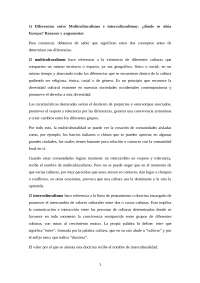 Práctica multiculturalismo e interculturalismo - Docsity