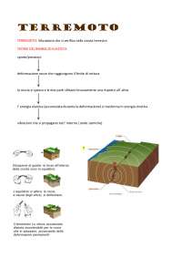 Il terremoto, le rocce, con immagini | Schemi e mappe concettuali di Scienze della Terra | Docsity