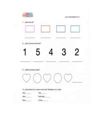 Examen de preescolar - Docsity