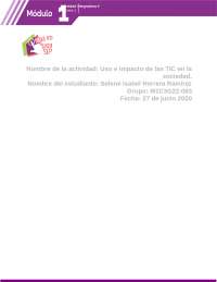 Actividad Integradora 2 Modulo 1 - Docsity