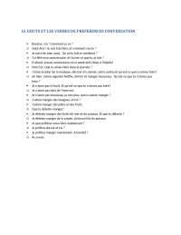 LE GOUTS ET LES VERBES DE PREFERENCES CONVERSATION - Docsity