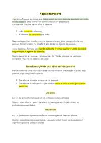 Agente da Passiva - Vozes verbais - Docsity