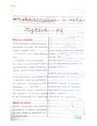 Resumo de probabilidade e estatística - Docsity