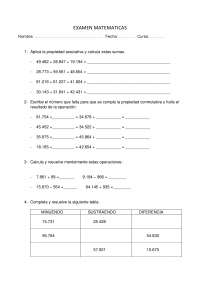 EXAMEN DE MATEMATICAS 5º ep 2 - Docsity