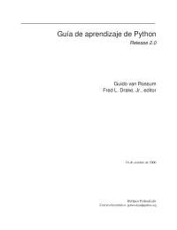 Guía de aprendizaje de python - Docsity