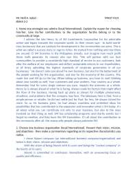 Management Reflection Paper 2 - Docsity