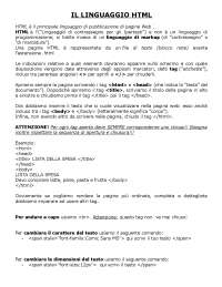 IL LINGUAGGIO HTML: teoria + tag principali per creare una pagina web ...