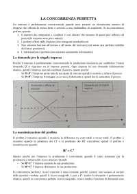 Riassunto Concorrenza perfetta- esame Microeconomia - Docsity