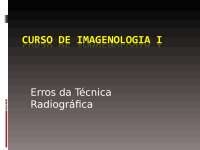 Erros de processamento radiográfico - Docsity