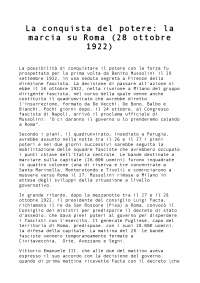 Conquista del potere di mussolini - Docsity