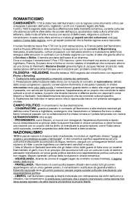 ROMANTICISMO-RISORGIMENTO - Docsity