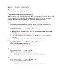 Exams for Computer Architecture and Organization (Computer science) Free Online as PDF | Docsity