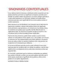 SINONIMOS CONTEXTUALES - Docsity