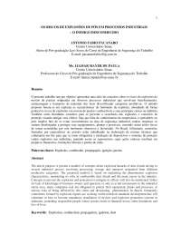 Poeira Explosiva, Preocupações e técnicas de Seguranças - Docsity