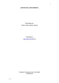 Gestion del Conocimiento Base de Datos - Docsity