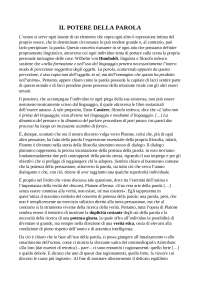 IL POTERE DELLA PAROLA | Appunti di Greco | Docsity