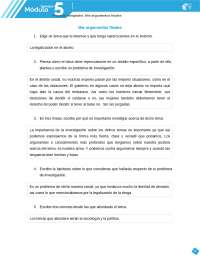 Mis argumentos finales. Modulo 5. - Docsity