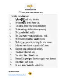 Simple present actividad de ingles - Docsity