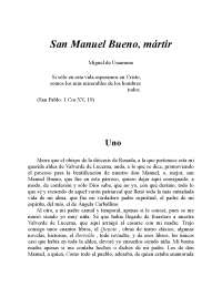 San Manuel Bueno, mártir - Docsity