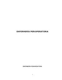 ENFERMERÍA PERI OPERATORIO - Docsity
