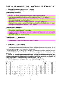 Ejercicios de formulación inorgánica - Docsity