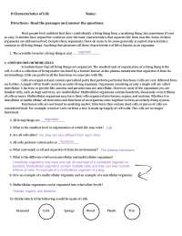 Characteristics of Life Packet - Docsity