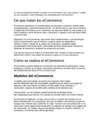 Ecommerce- comercio electronico - Docsity