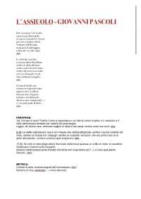 L'assiuolo (Pascoli) - Docsity