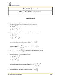 Asintotas de una función ejercicios - Docsity