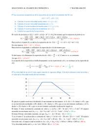 Solución a un examen de cinemática 1 bachillerato - Docsity