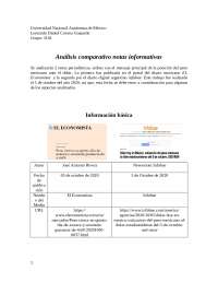 Análisis comparativo de notas informativos - Docsity
