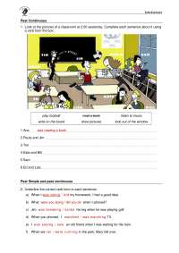 Past_Continuous EJERCICIOS PRIMARIA - Docsity