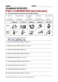 Past_Continuous EJERCICIOS PRIMARIA - Docsity