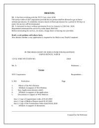 Writ Petition format - Docsity