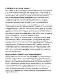 Italo Svevo (vita,pensiero e opere) - Docsity