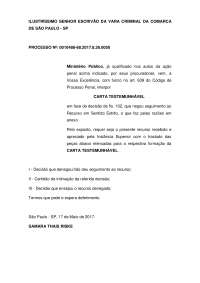 MODELO OAB - CARTA TESTEMUNHÁVEL - Docsity