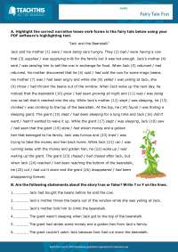 Fairy Tale Fun Interactive Worksheet - Docsity