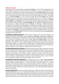 Life and works of William Wordsworth - Docsity