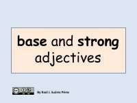 Base and Strong adjectives - Docsity
