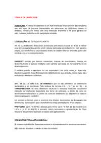 Cédula de Debênture, requisitos. - Docsity