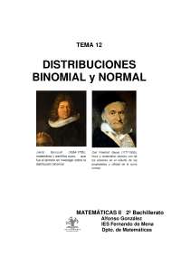 Distribución binomial y normal - Docsity